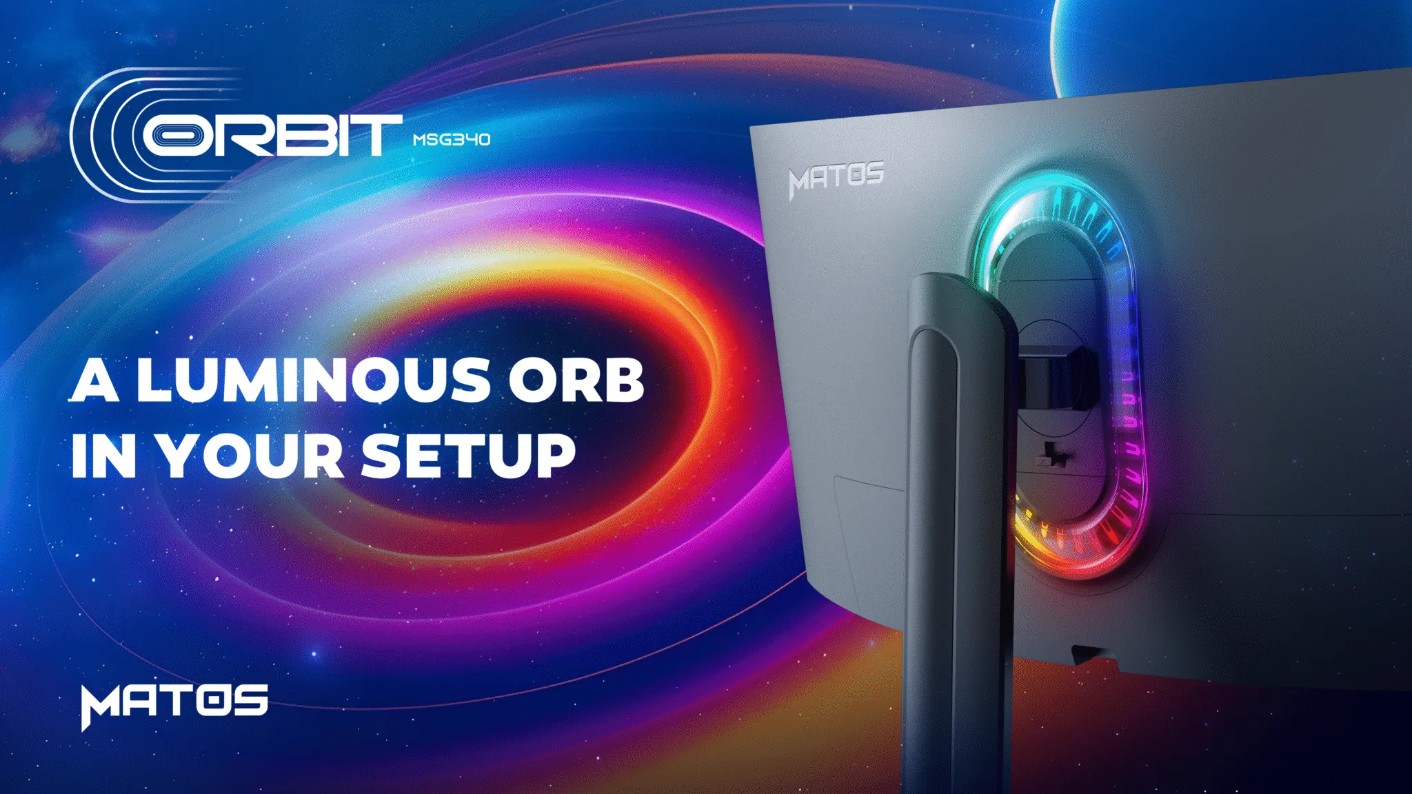 MATOS ORBIT MSG340 34” 3440×1440 UWQHD 165Hz 1 ms Ultra Fast VA ...